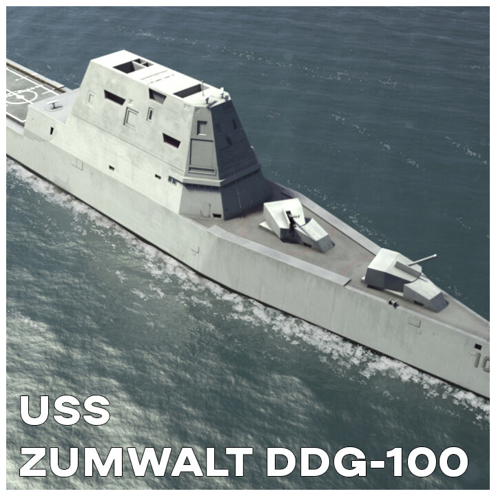 ArtStation - USS Zumwalt DDG - 100