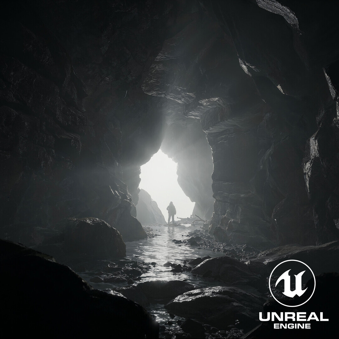 ArtStation - dark cave lighting