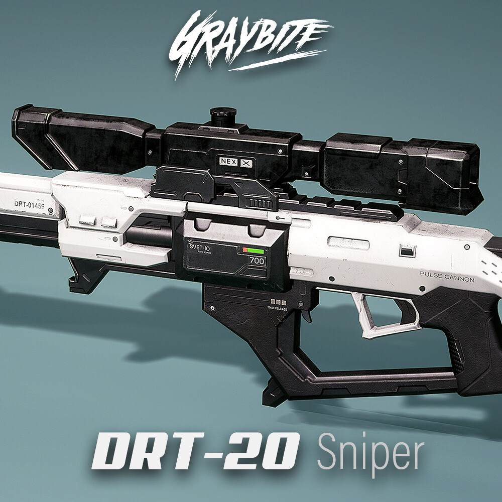 ArtStation - DTR-20 Sniper Scifi Weapons