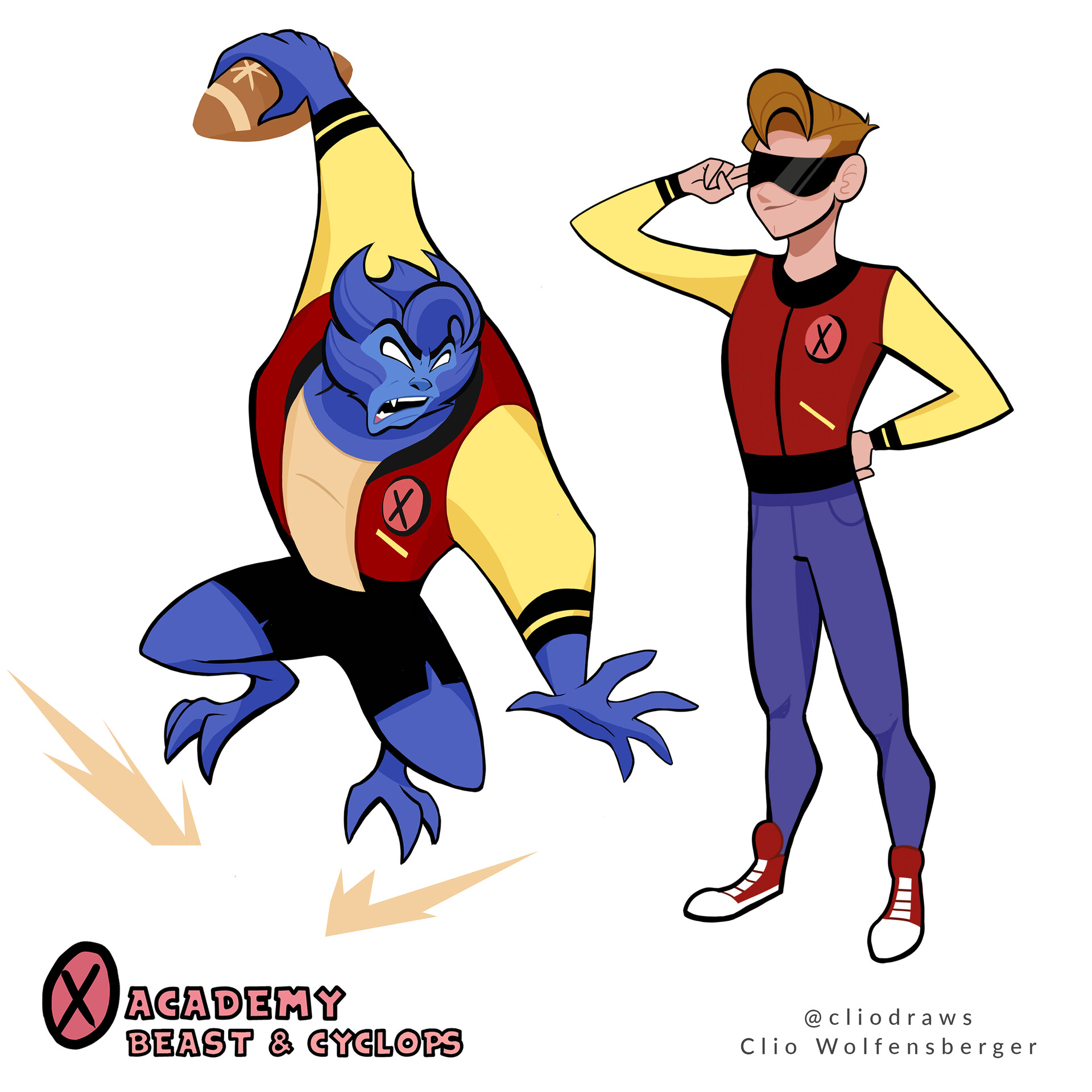 ArtStation - X-Academy - Character Design of Beast and Cyclops (Marvel ...