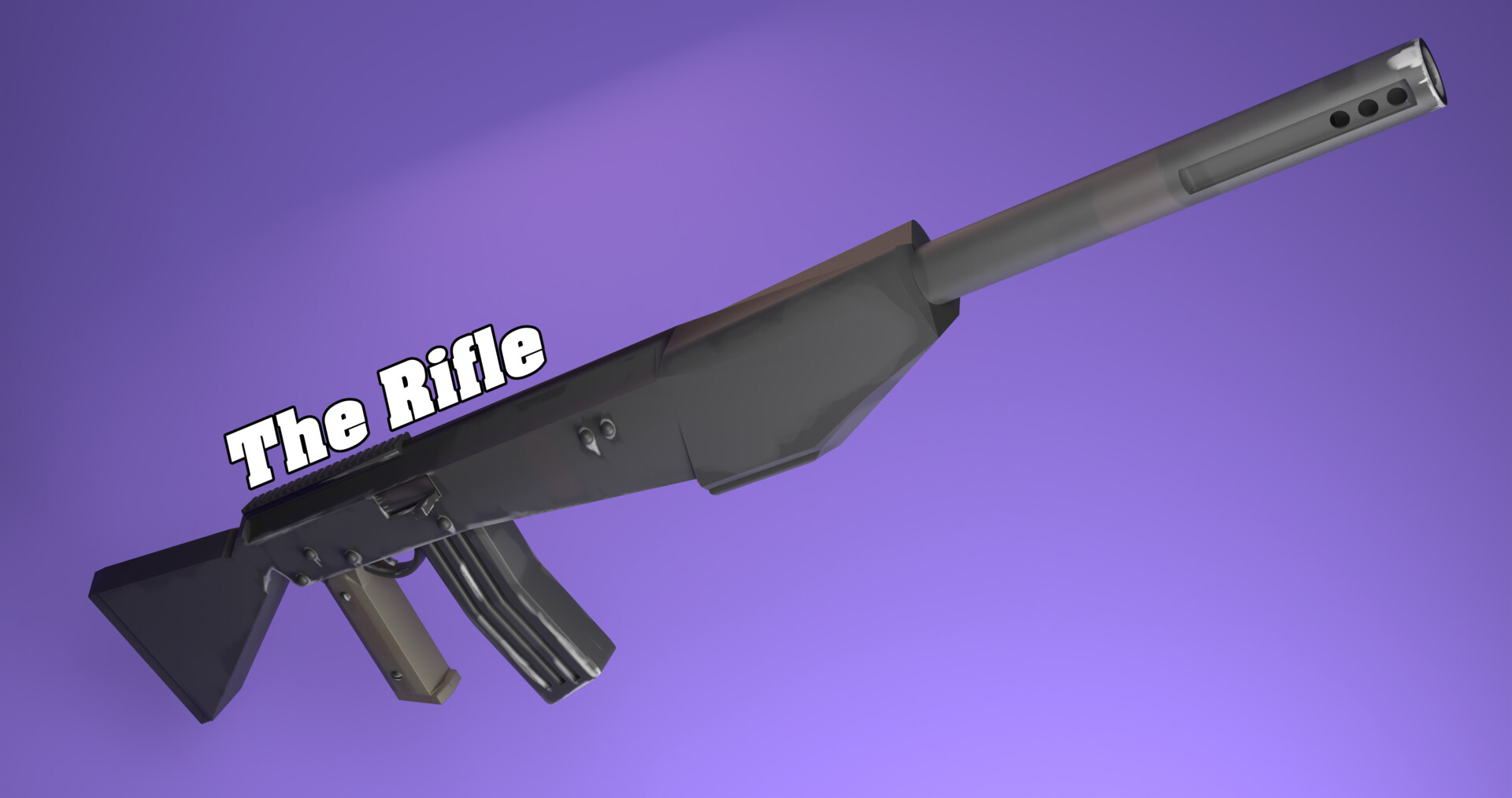 ArtStation - Stylized Rifle, Part 1. "The Rifle"