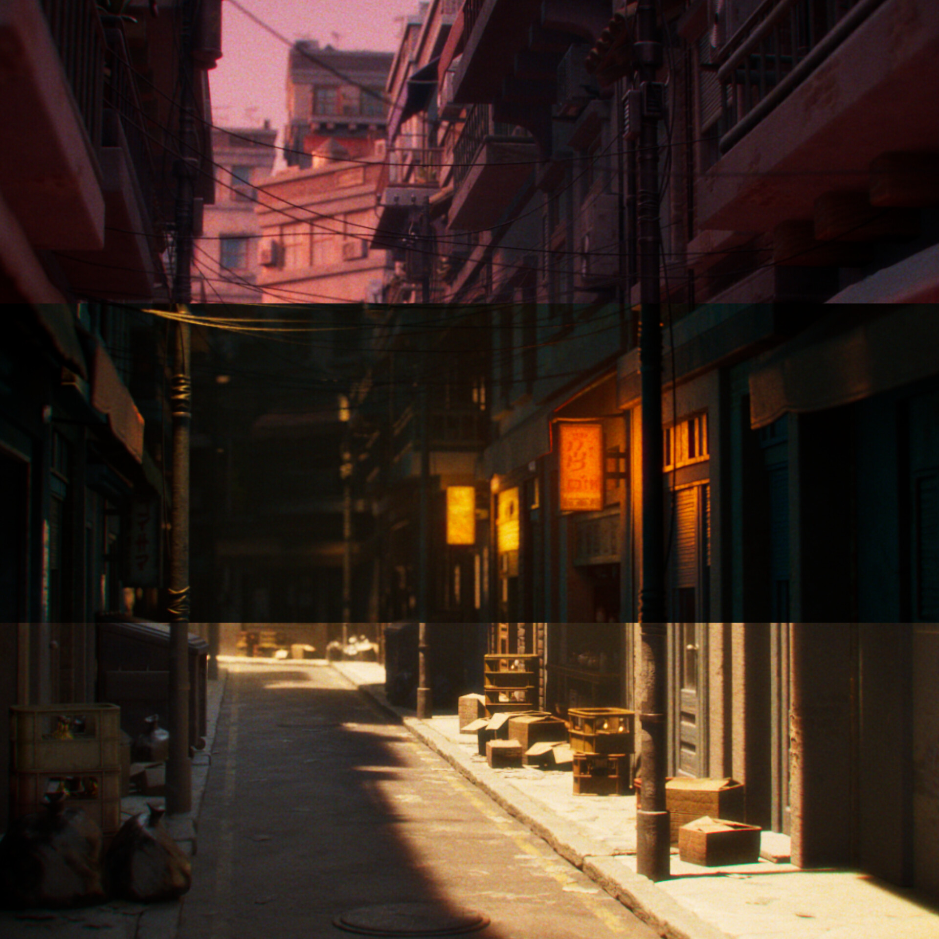 ArtStation - Back Alley | Lighting