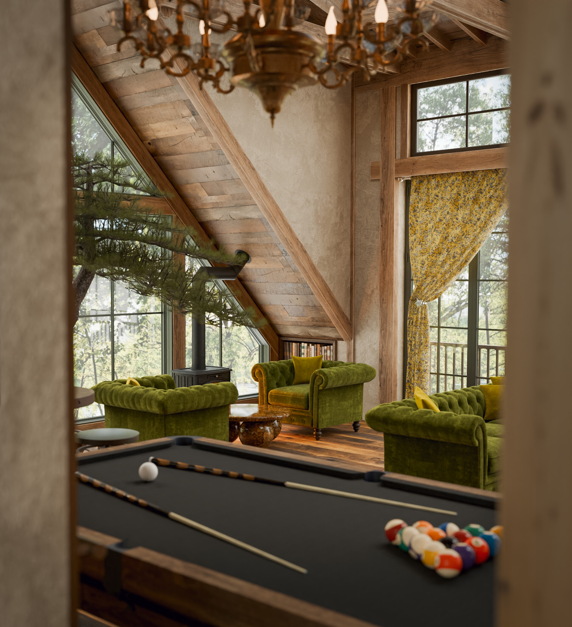 ArtStation - Rustic gaming sunroom