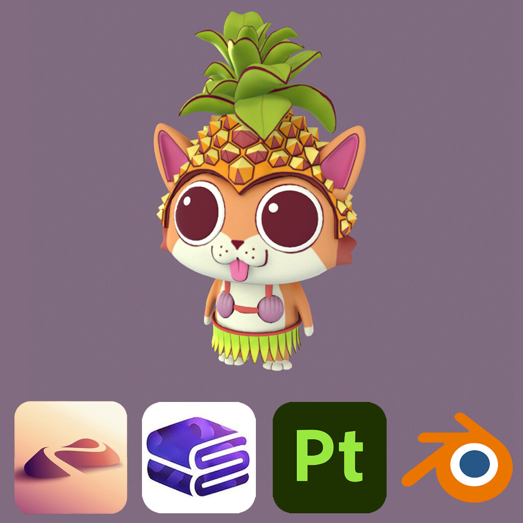 ArtStation - Pineapple Cat