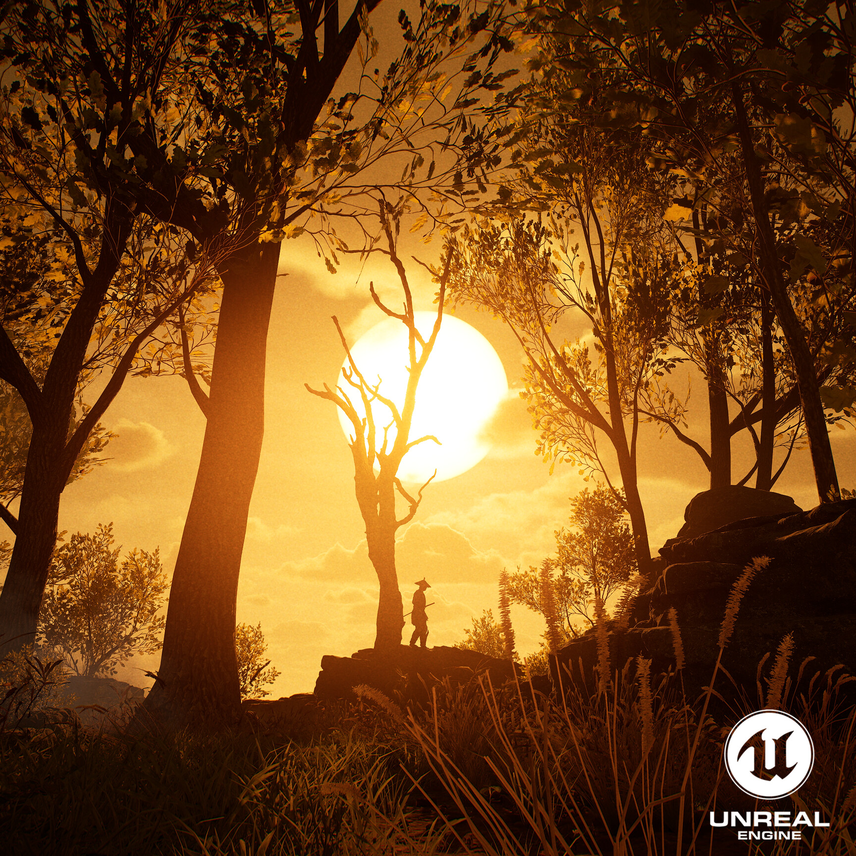 ArtStation - UE5_仗剑走天涯_黄昏氛围练习