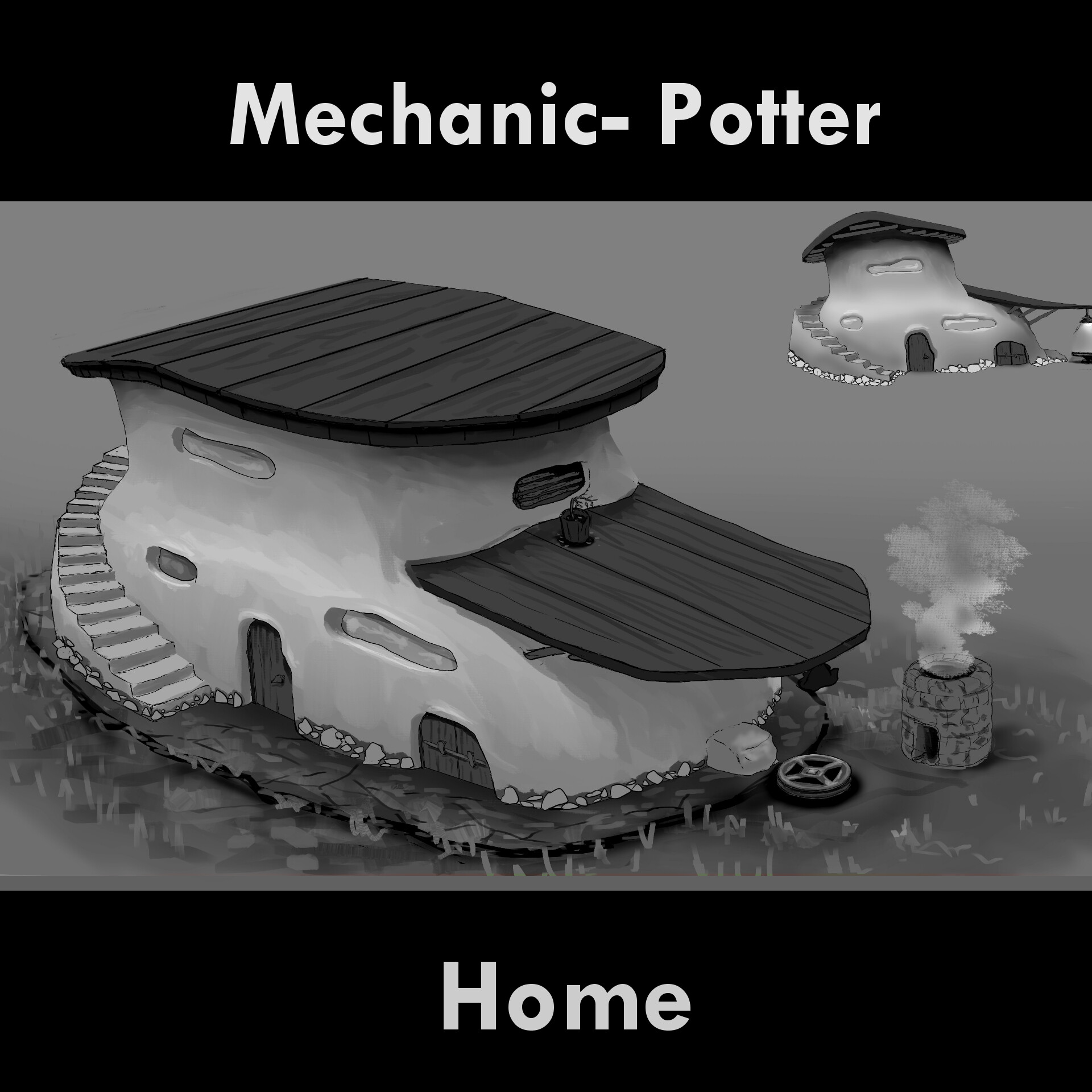 ArtStation - Mechanic- Potter home design