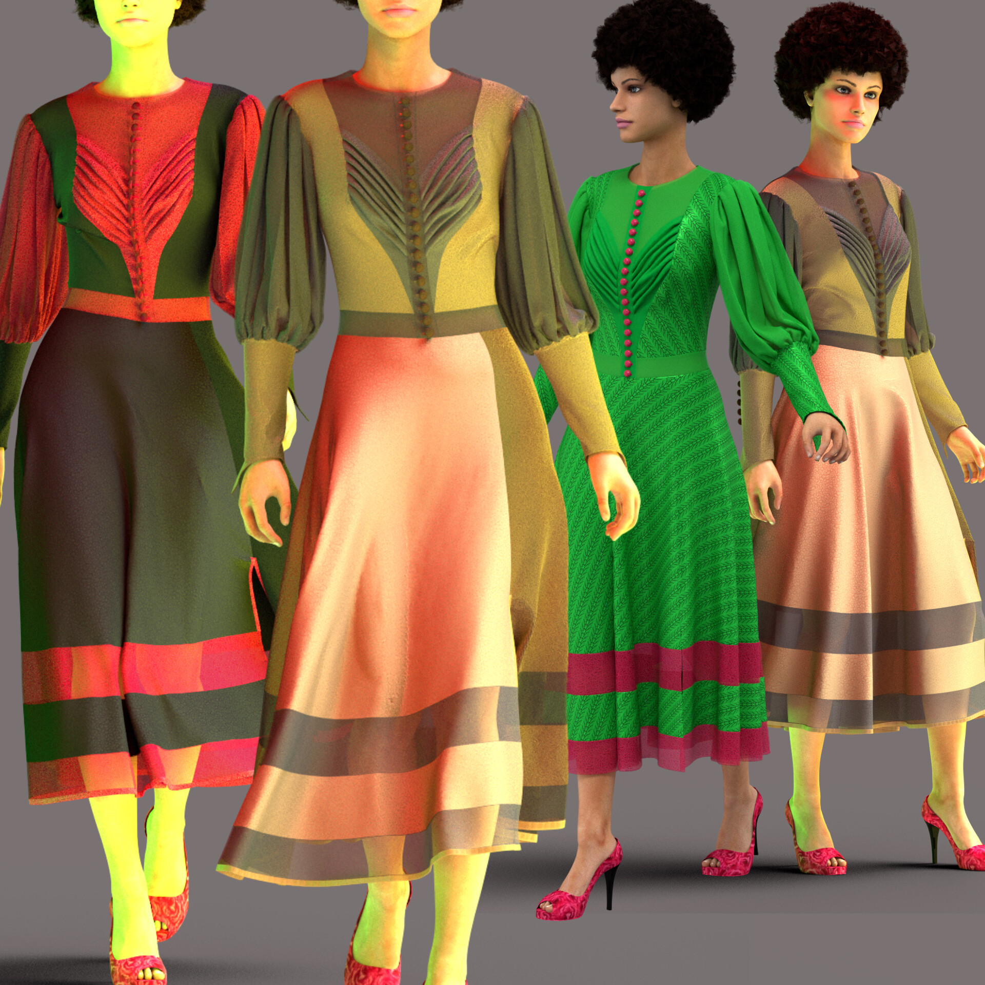 ArtStation - Dress simulstion digital fashion
