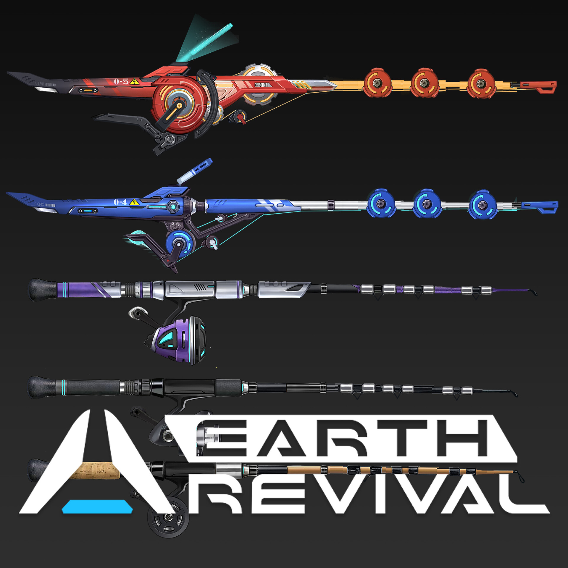 ArtStation - EARTH REVIVAL | Fishing rod design