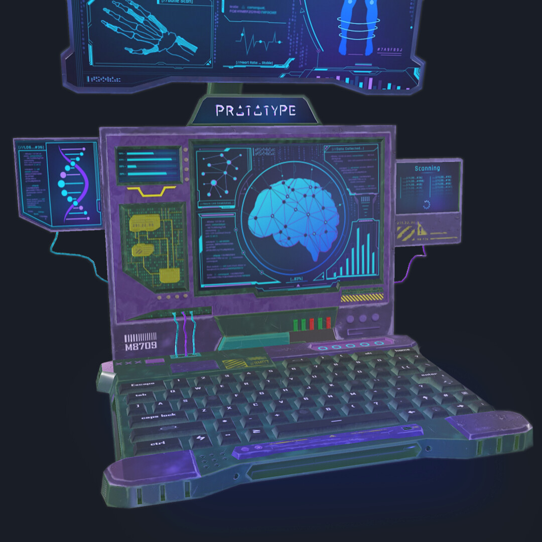 ArtStation - 3D Sci-Fi Laptop