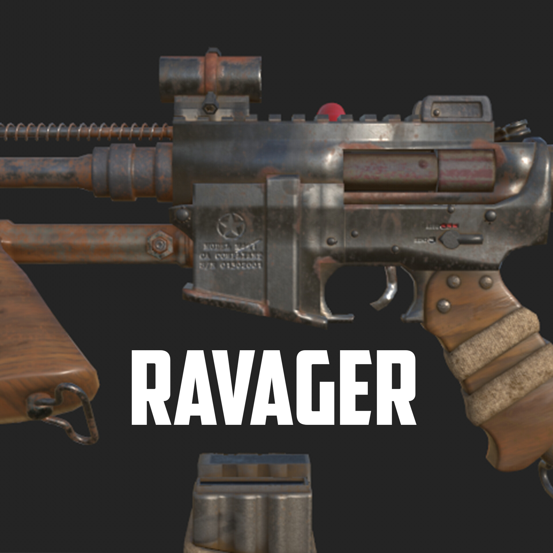 ArtStation - "Ravager" Scrap Rifle