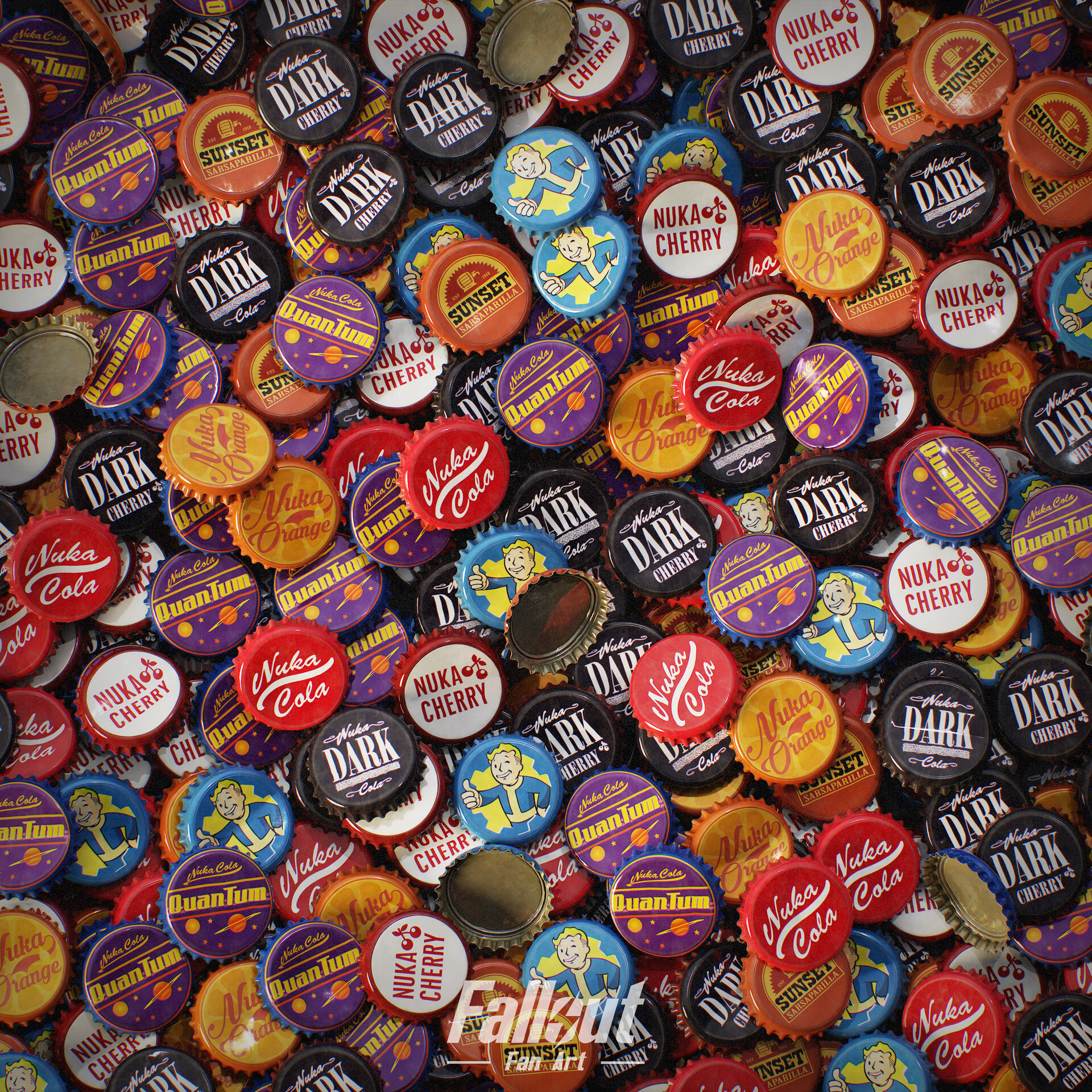 ArtStation - Nuka Cola Caps Material - Houdini