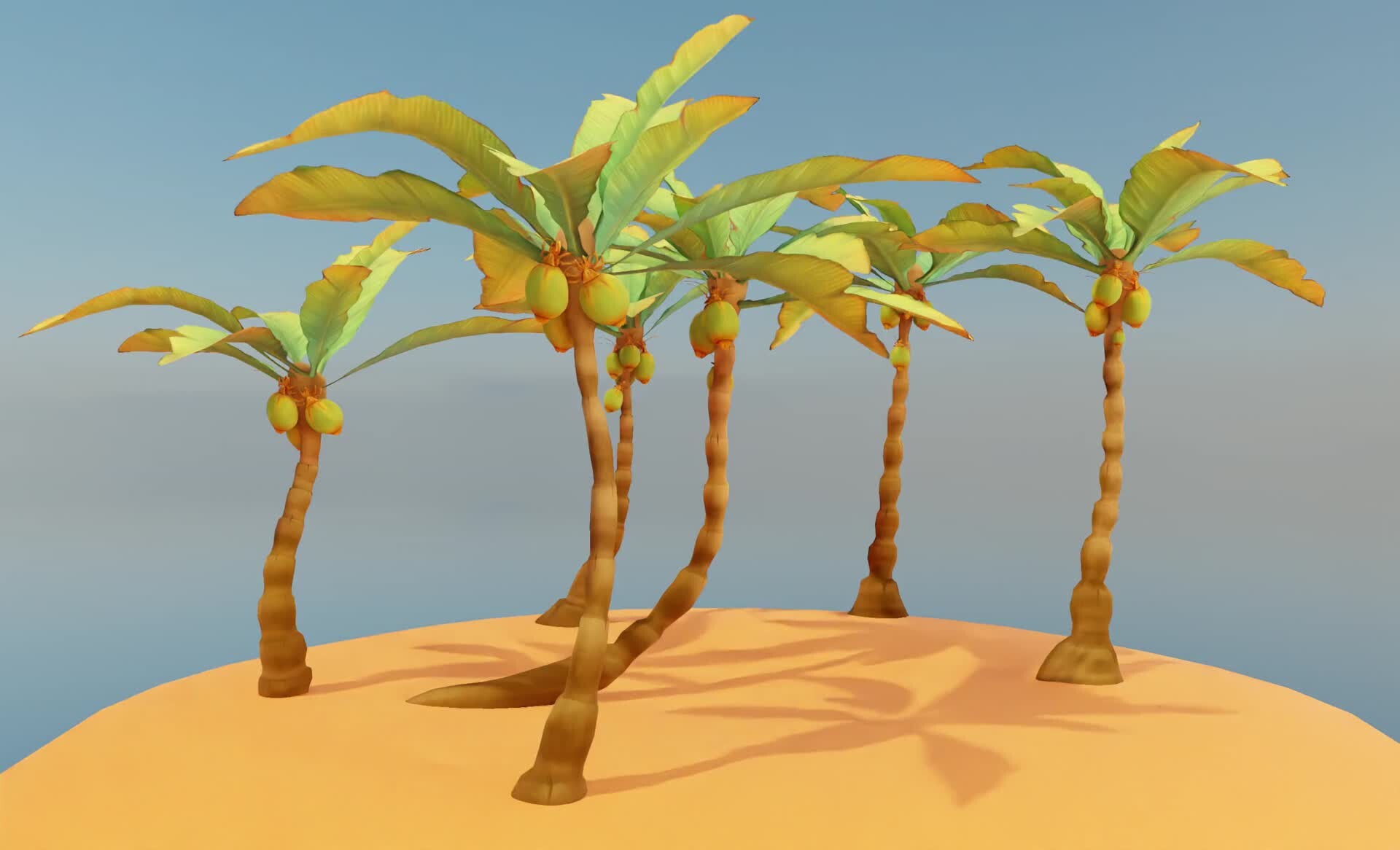 ArtStation - Stylized Coconut Trees