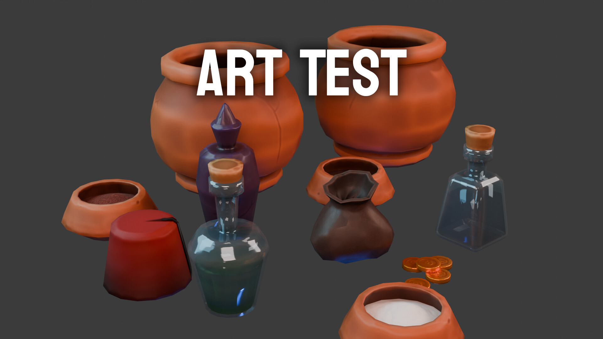 ArtStation - Prop Art Test - Travelling Merchant Props