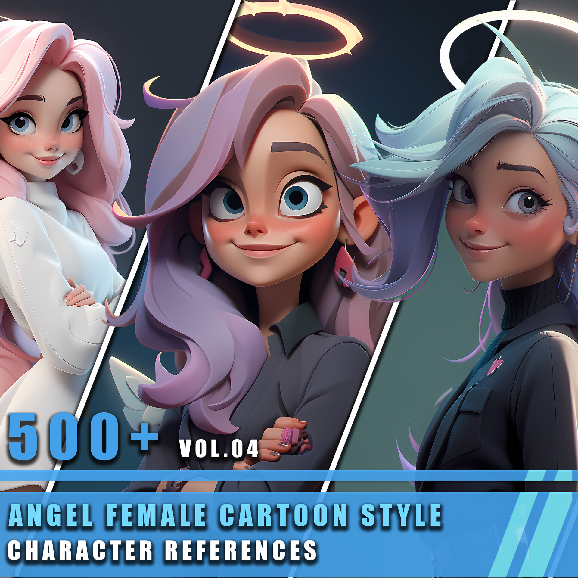 ArtStation - 500+ Angel Female Cartoon Style - Character References Vol.04