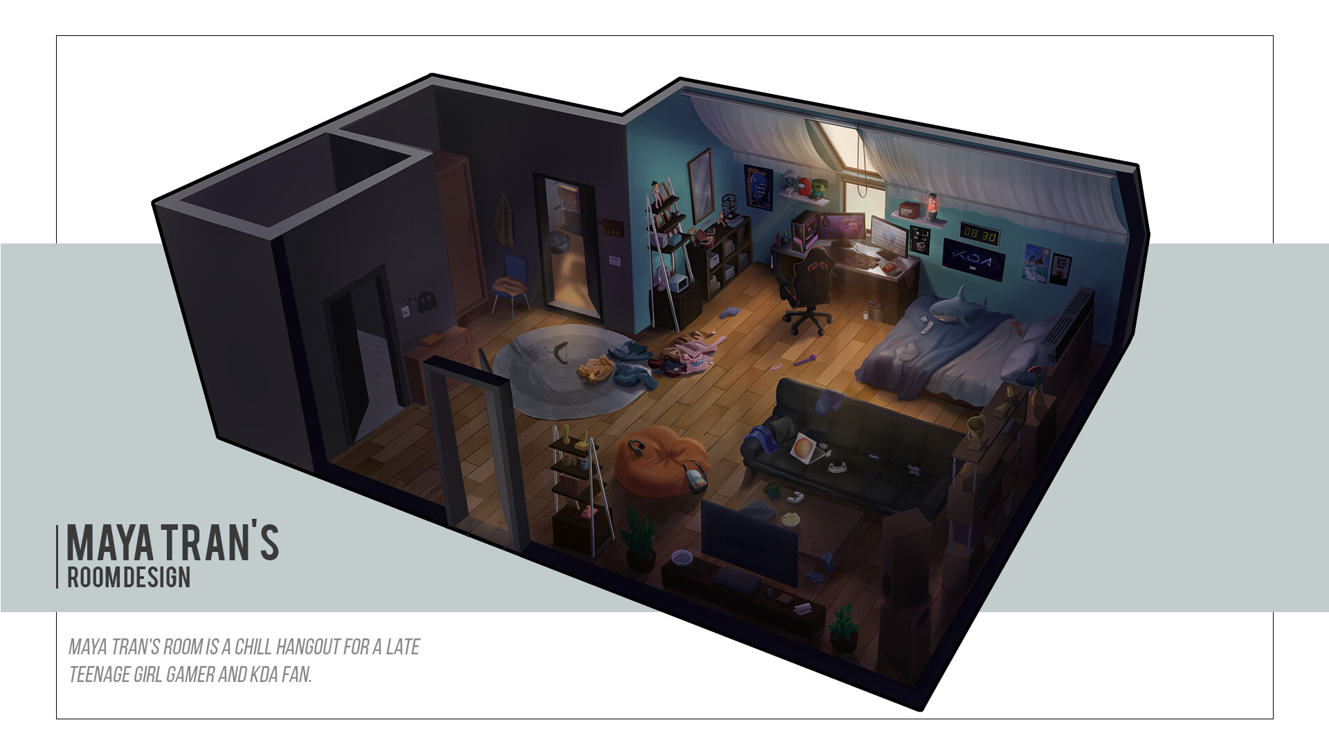 ArtStation - CHARACTER'S ROOM DESIGN - MAYA'S ROOM