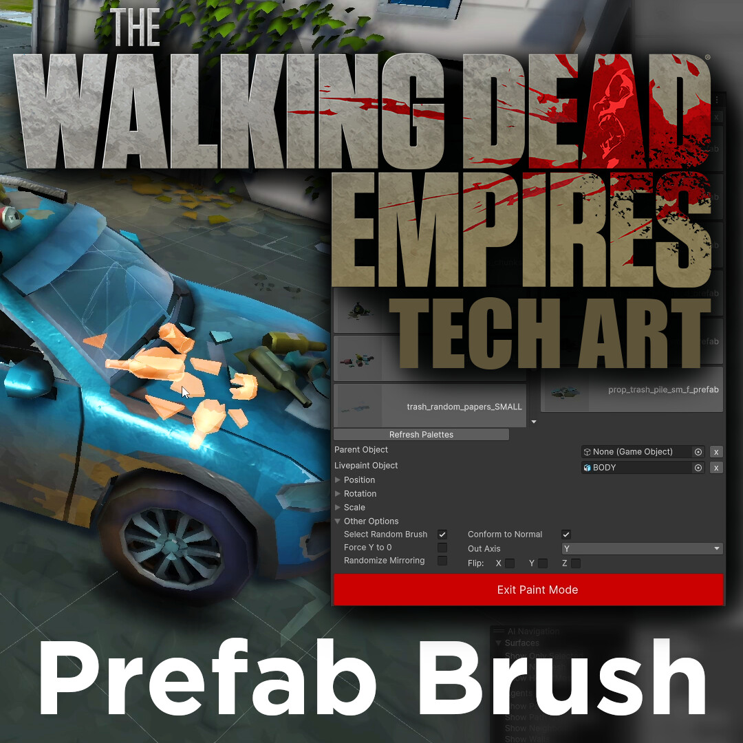 ArtStation - Prefab Brush - Technical Art for "The Walking Dead: Empires"