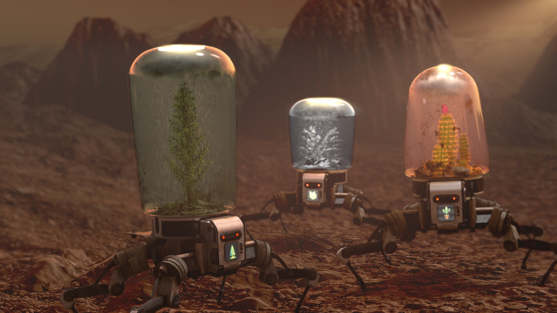 ArtStation - Procedural Robot Terrariums