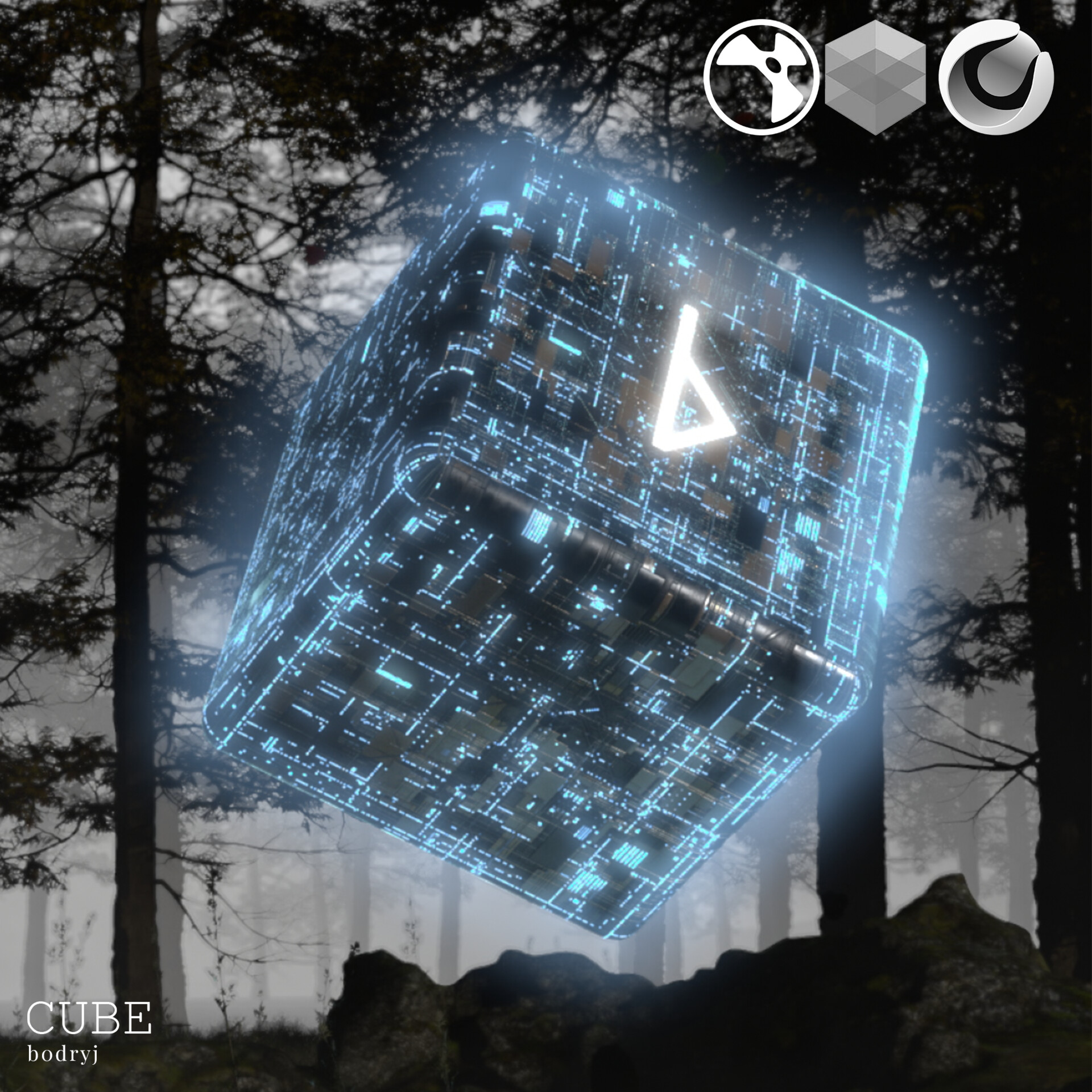 ArtStation - levitating cube