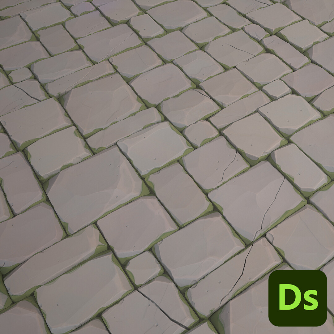ArtStation - Stylized Mixed Size Stone Floor Tile