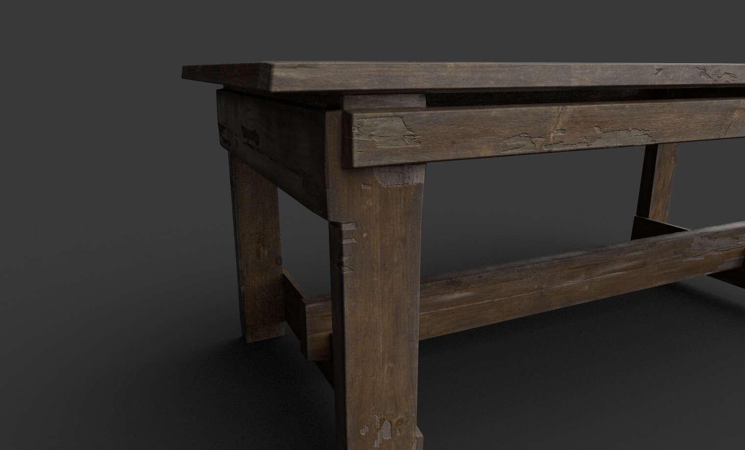 ArtStation - Wooden damaged table