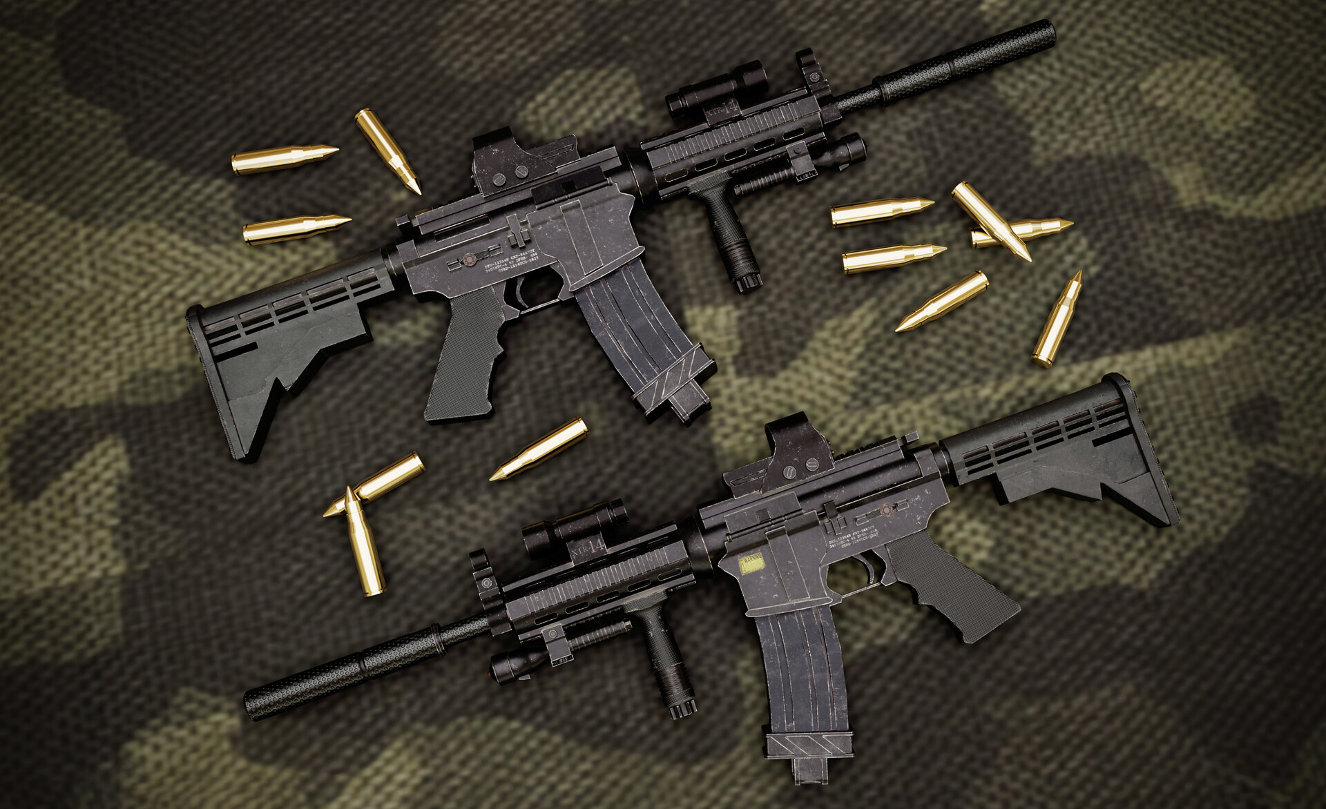 ArtStation - Assault Rifle (M4A1) Low Polly Gun