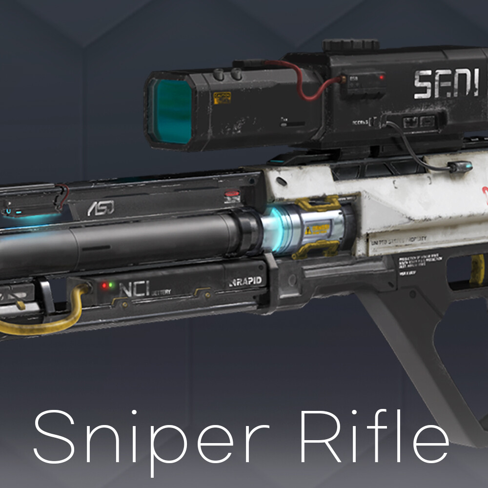 ArtStation - SF Sniper Rifle