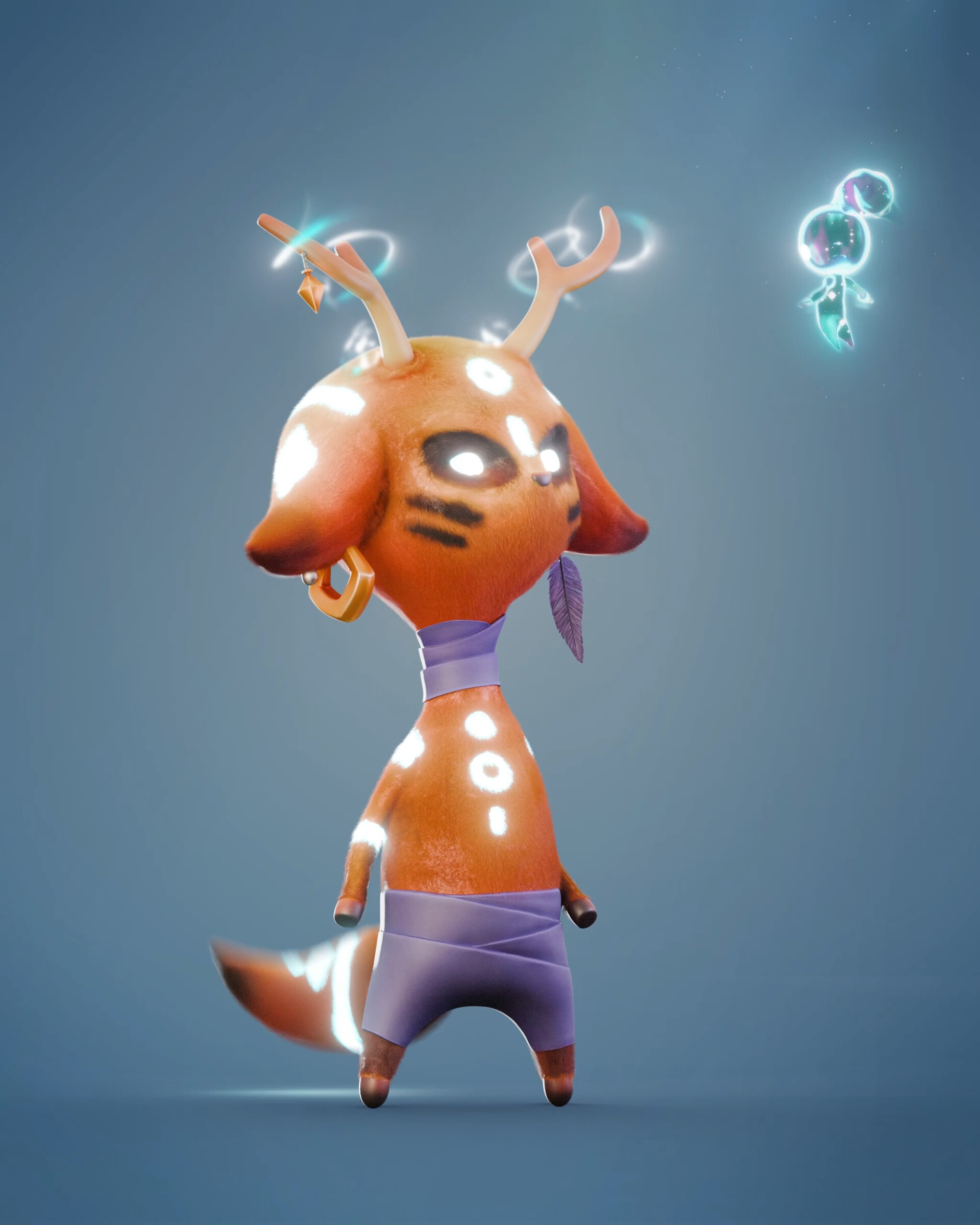 ArtStation - The Magic Deer and his Friend