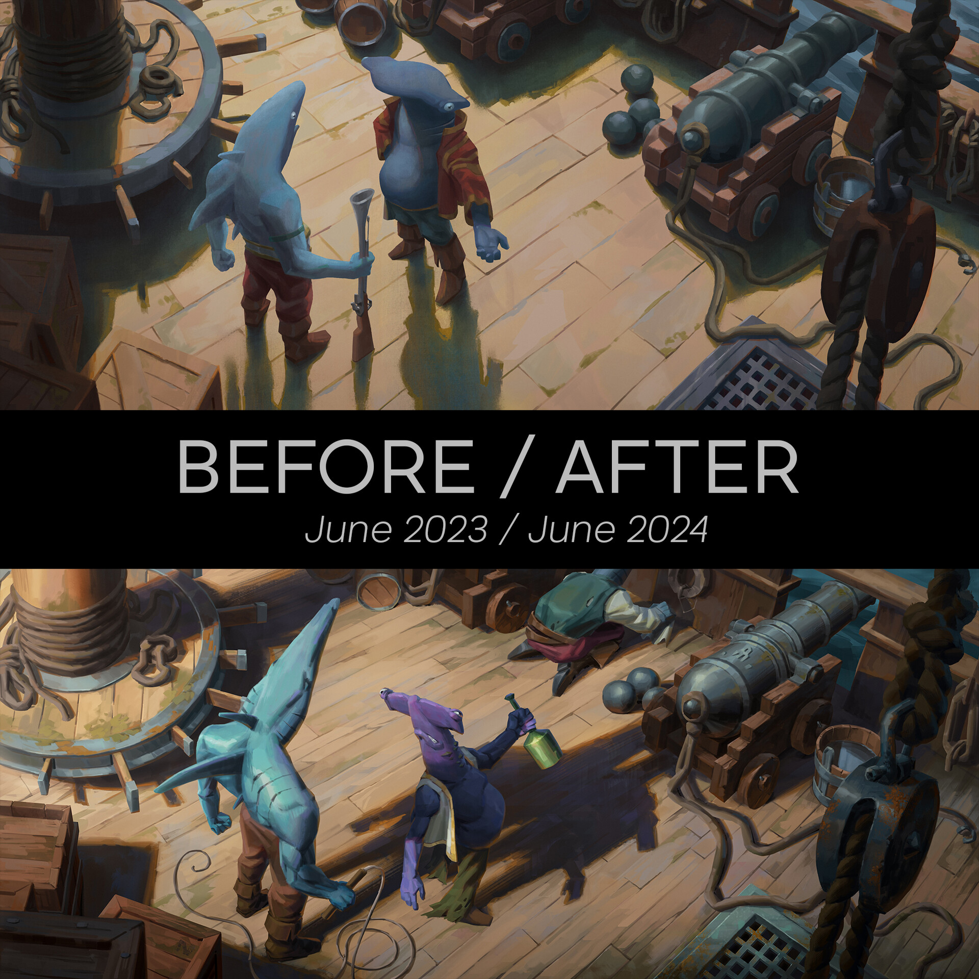 ArtStation - Before (June 2023) - After (June 2024)