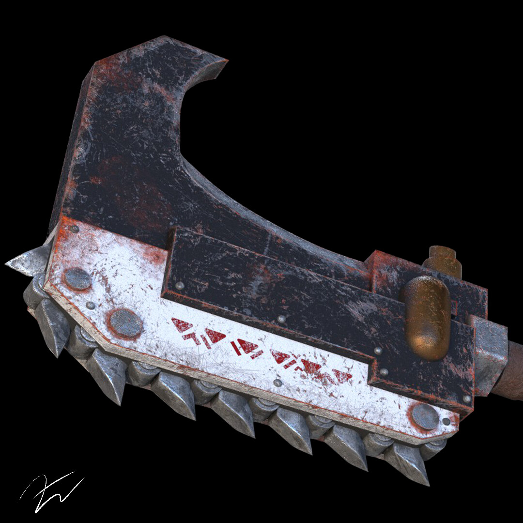 ArtStation - 40k Beast Snagga Choppa High Poly