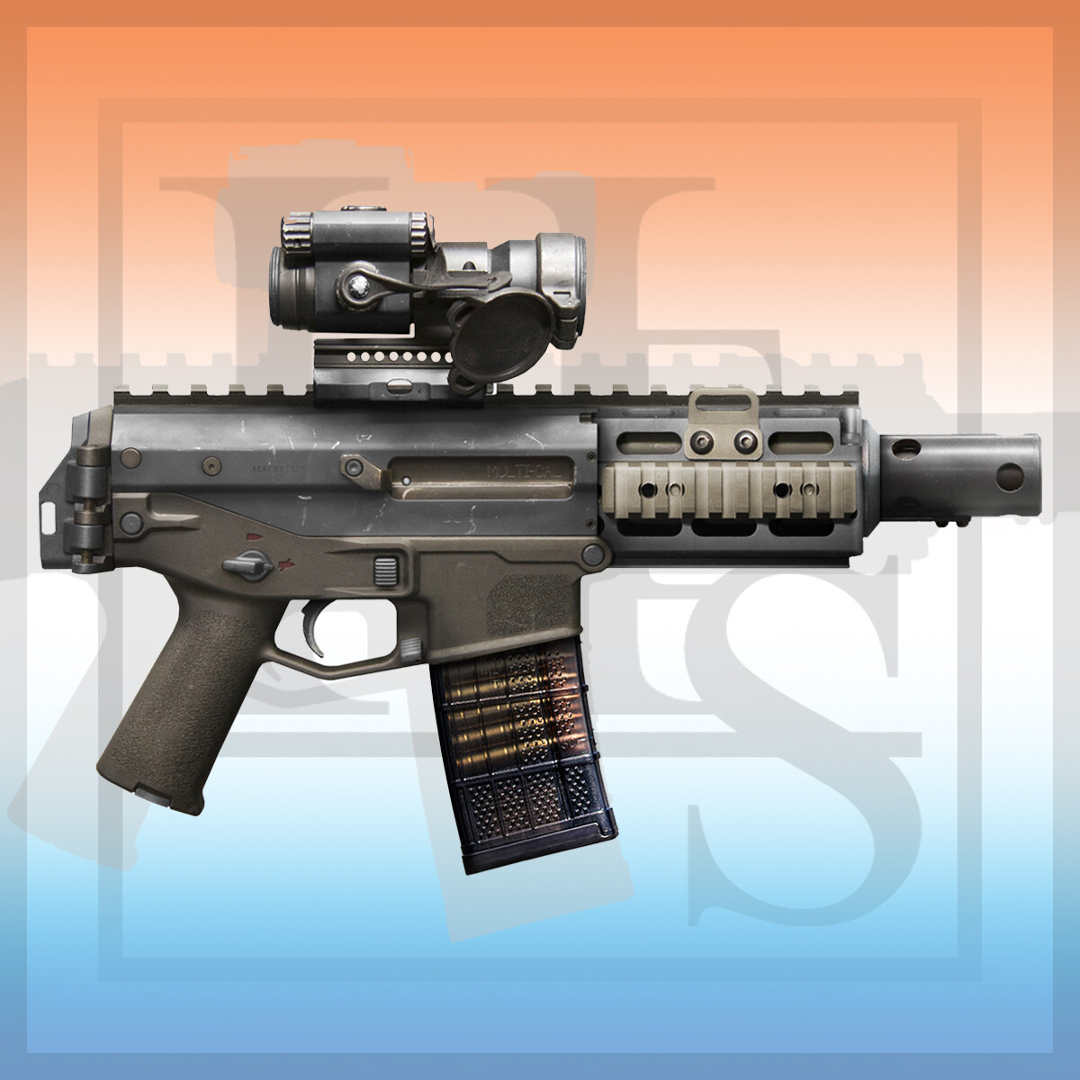 ArtStation - Weapons of the Far Future - Urban Trooper Tactical Slugger Auto Carbine