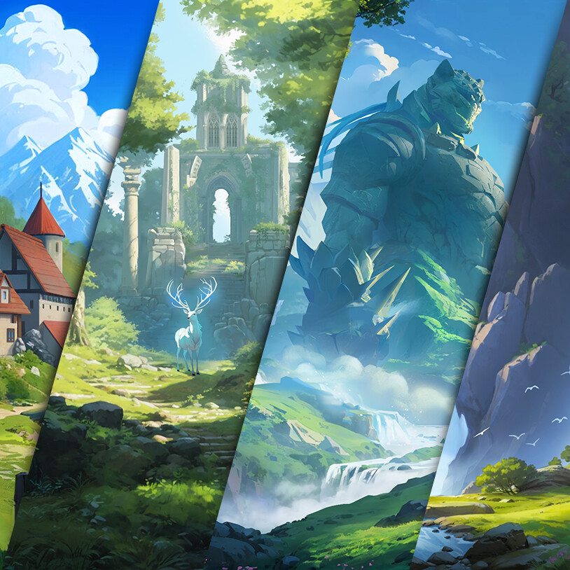 ArtStation - Fantasy Odyssey – Stylized MMO Backgrounds