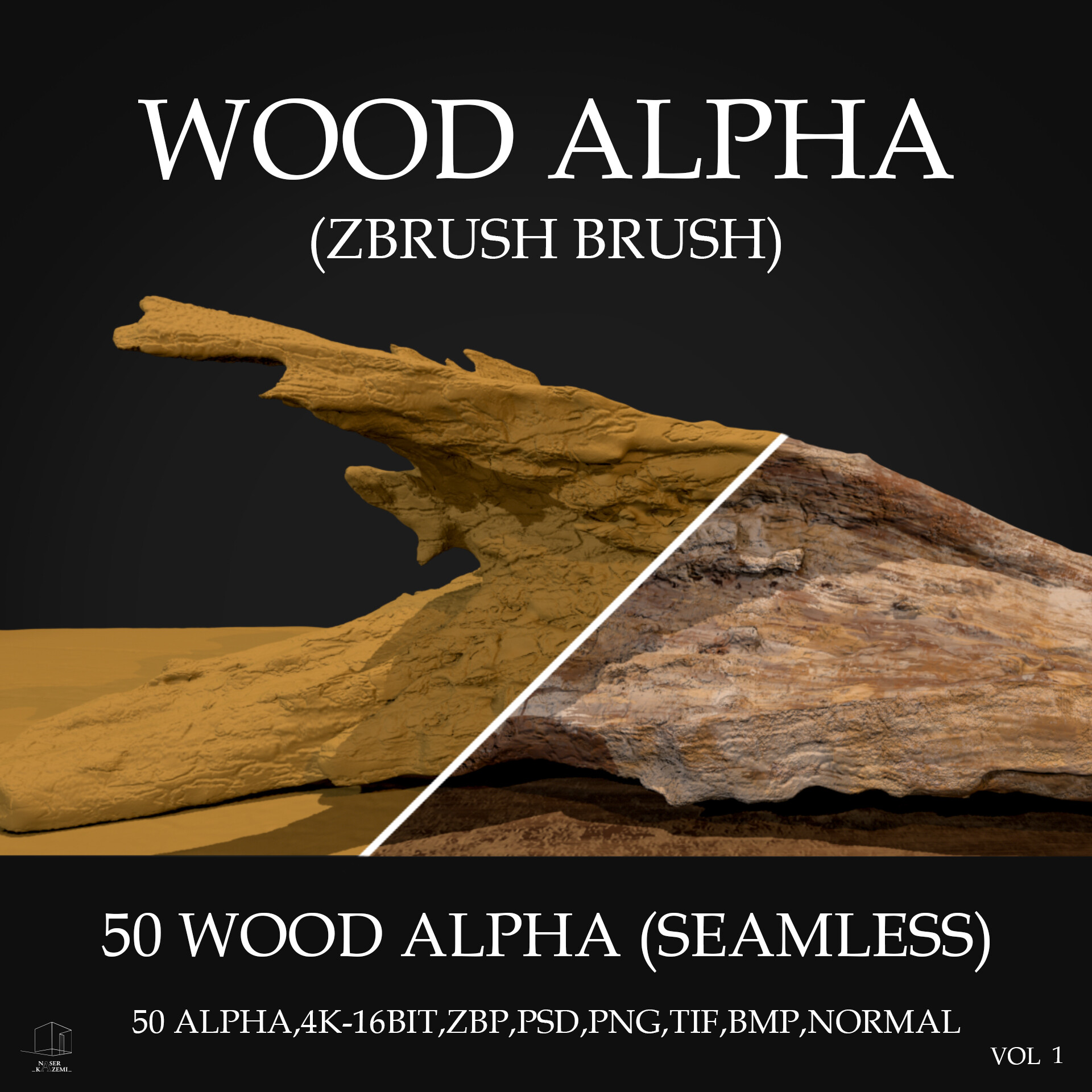 ArtStation - 50 WOOD ALPHA (SEAMLESS) -VOL 1