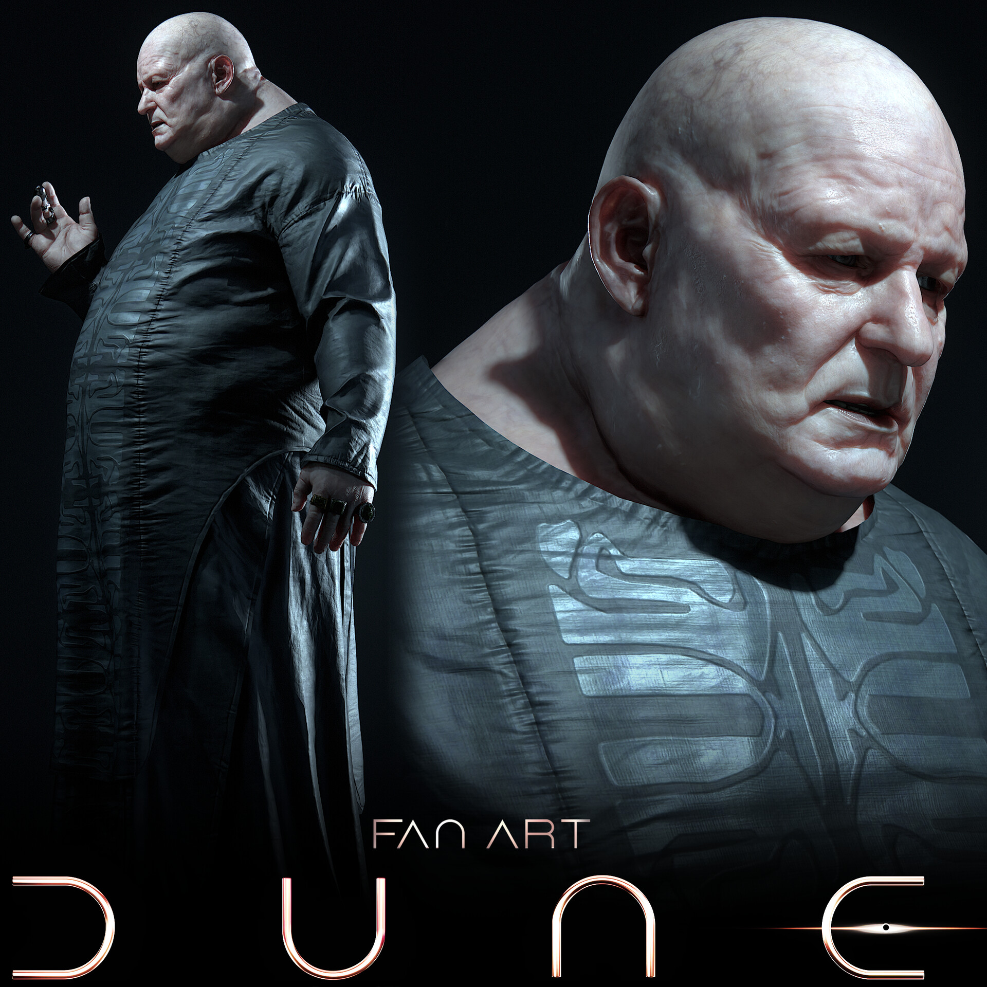 ArtStation - DUNE Baron Vladimir Harkonnen