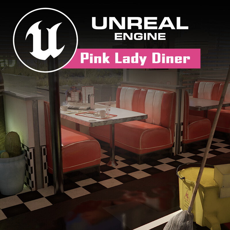 ArtStation - The Pink Lady Diner - UE5 Environment