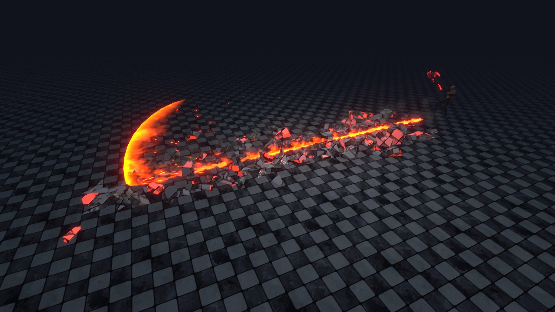 ArtStation - Ground fire slash, realtime-vfx