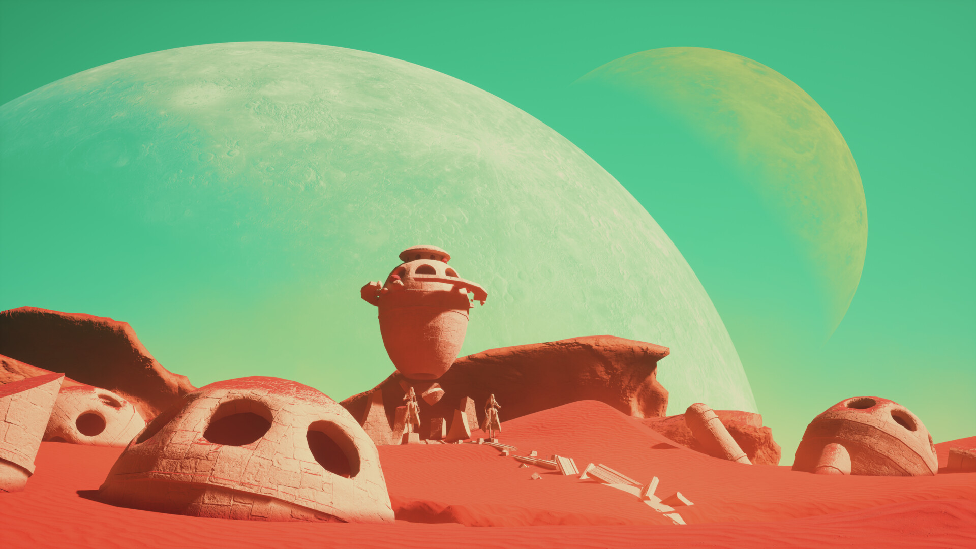 ArtStation - The Flying Temple - Exterior