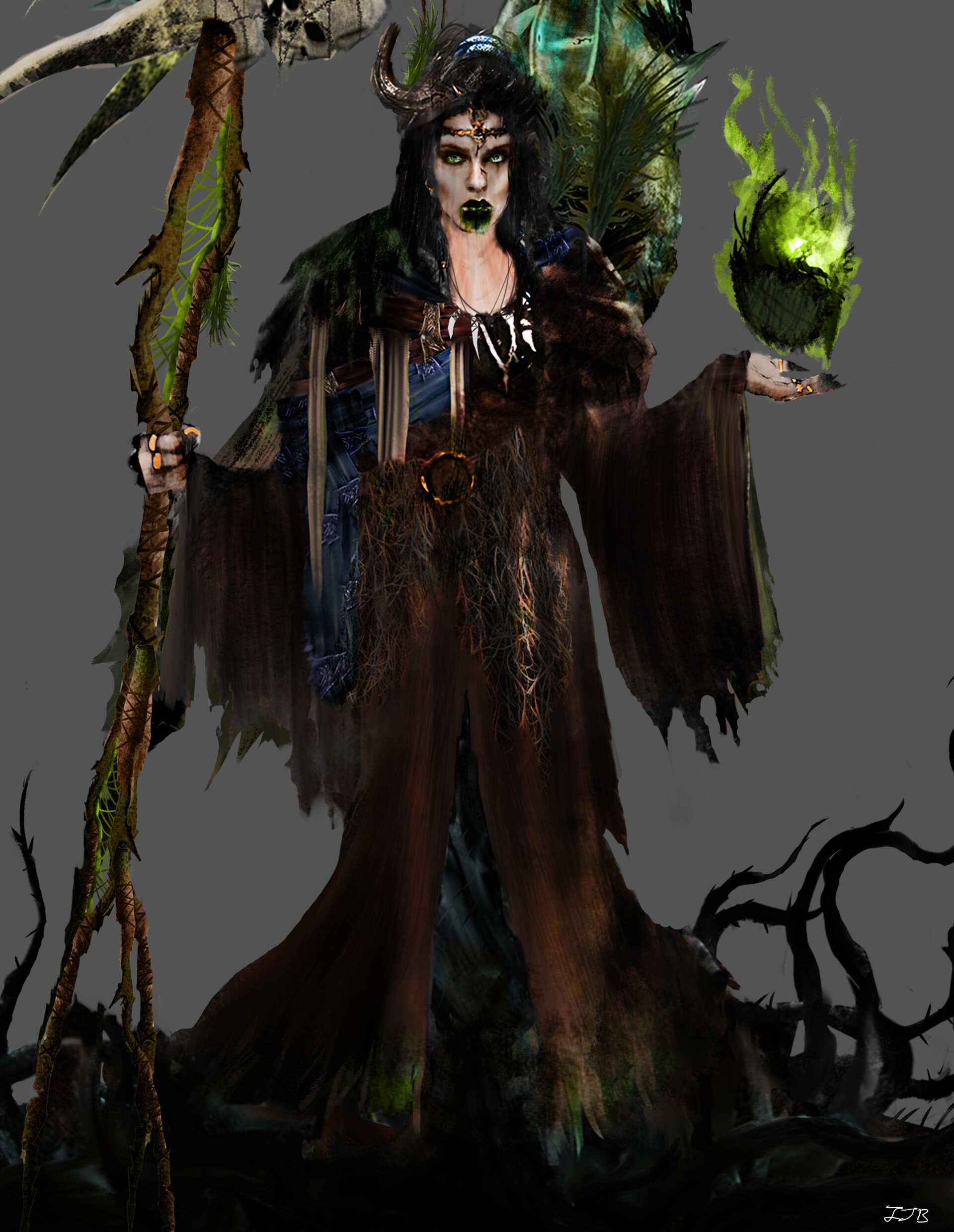 ArtStation - Crocanrum Servant (Bog Witch) Character concept