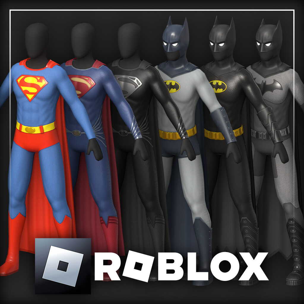 ArtStation - Batman & Superman suits for Roblox Marketplace