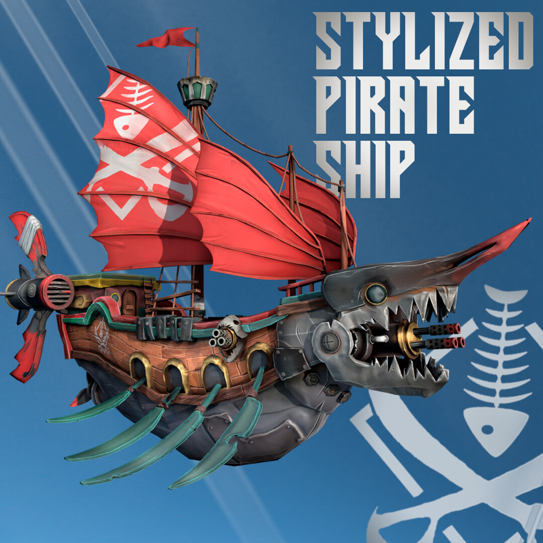 ArtStation - Stylized Pirate Ship