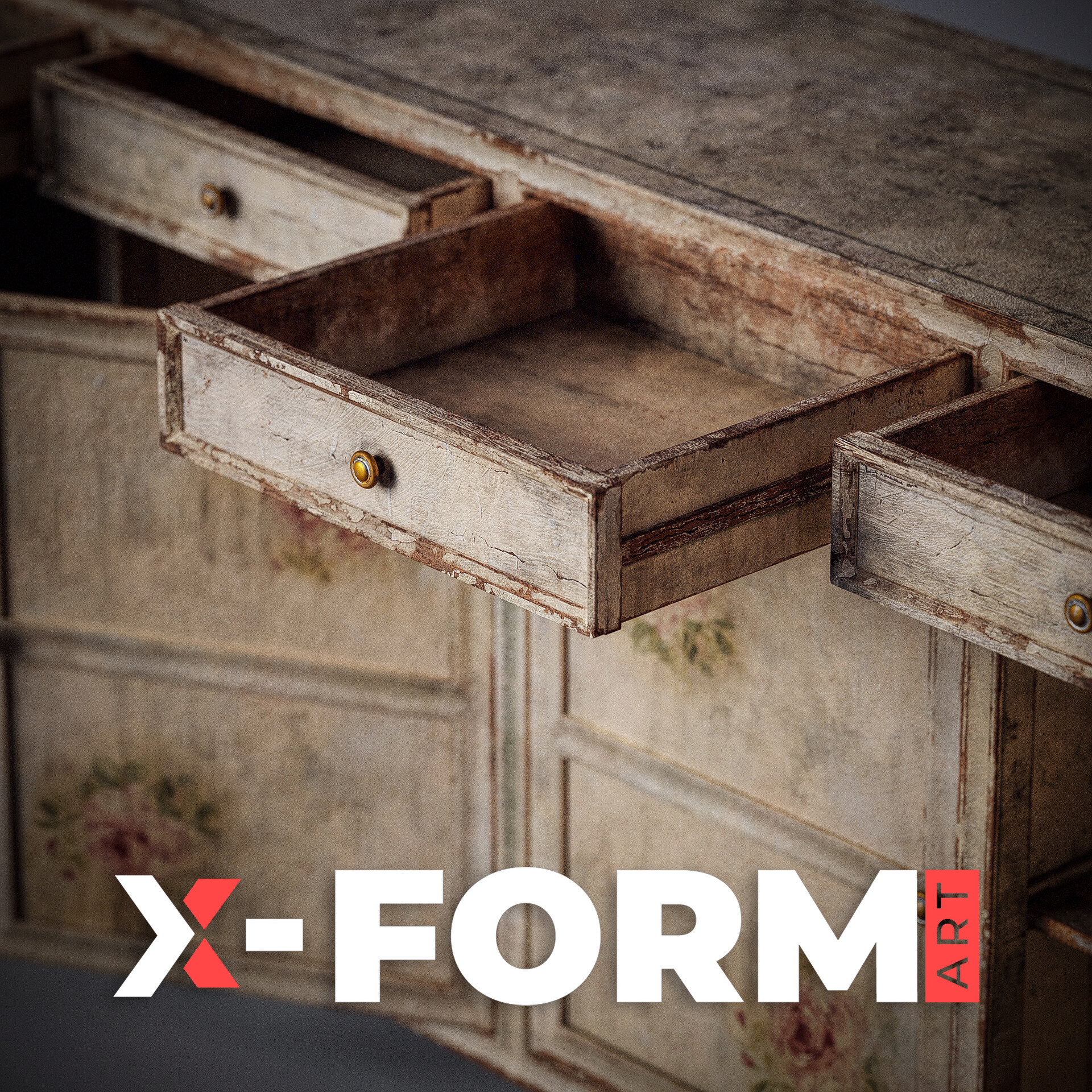 ArtStation - Whitewash Sideboard I X-FORM ART