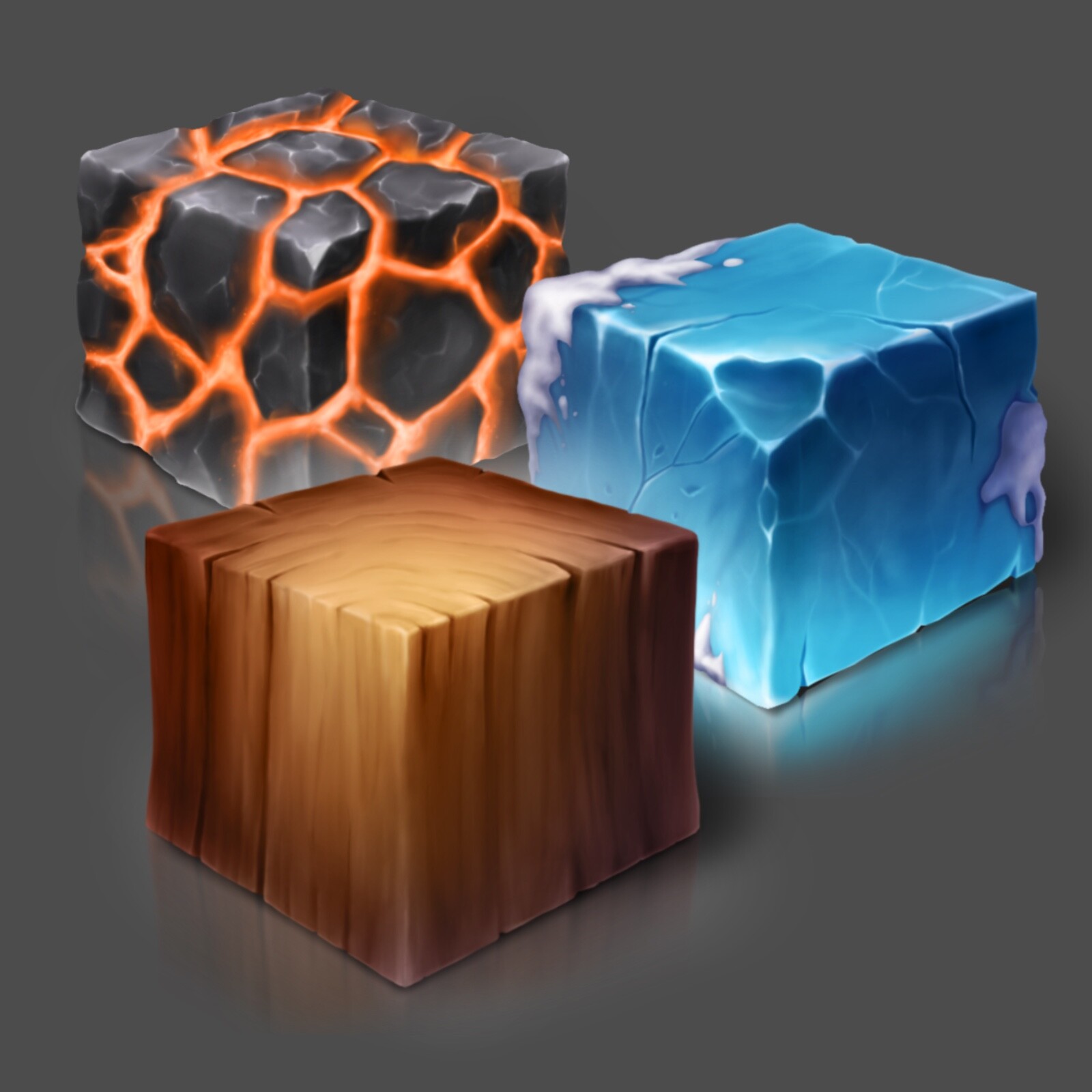 ArtStation - 2D Materials (Ice, Lava, Wood)