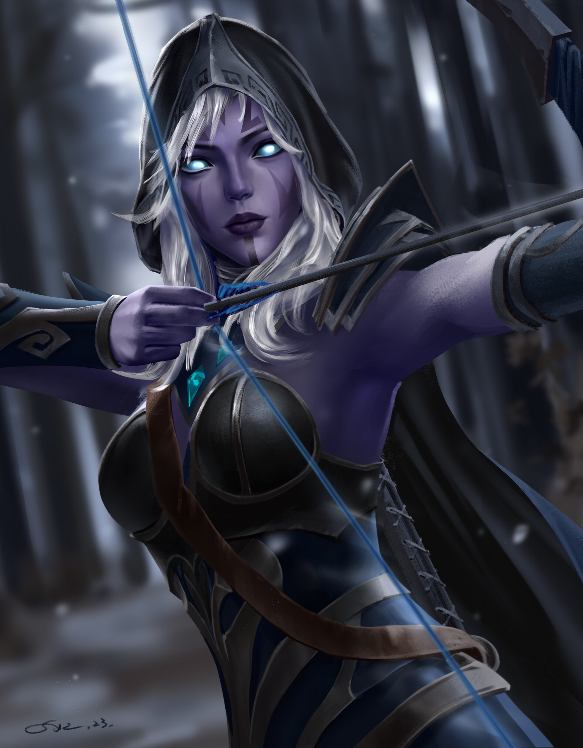 ArtStation - DOTA2 Drow Ranger FANART