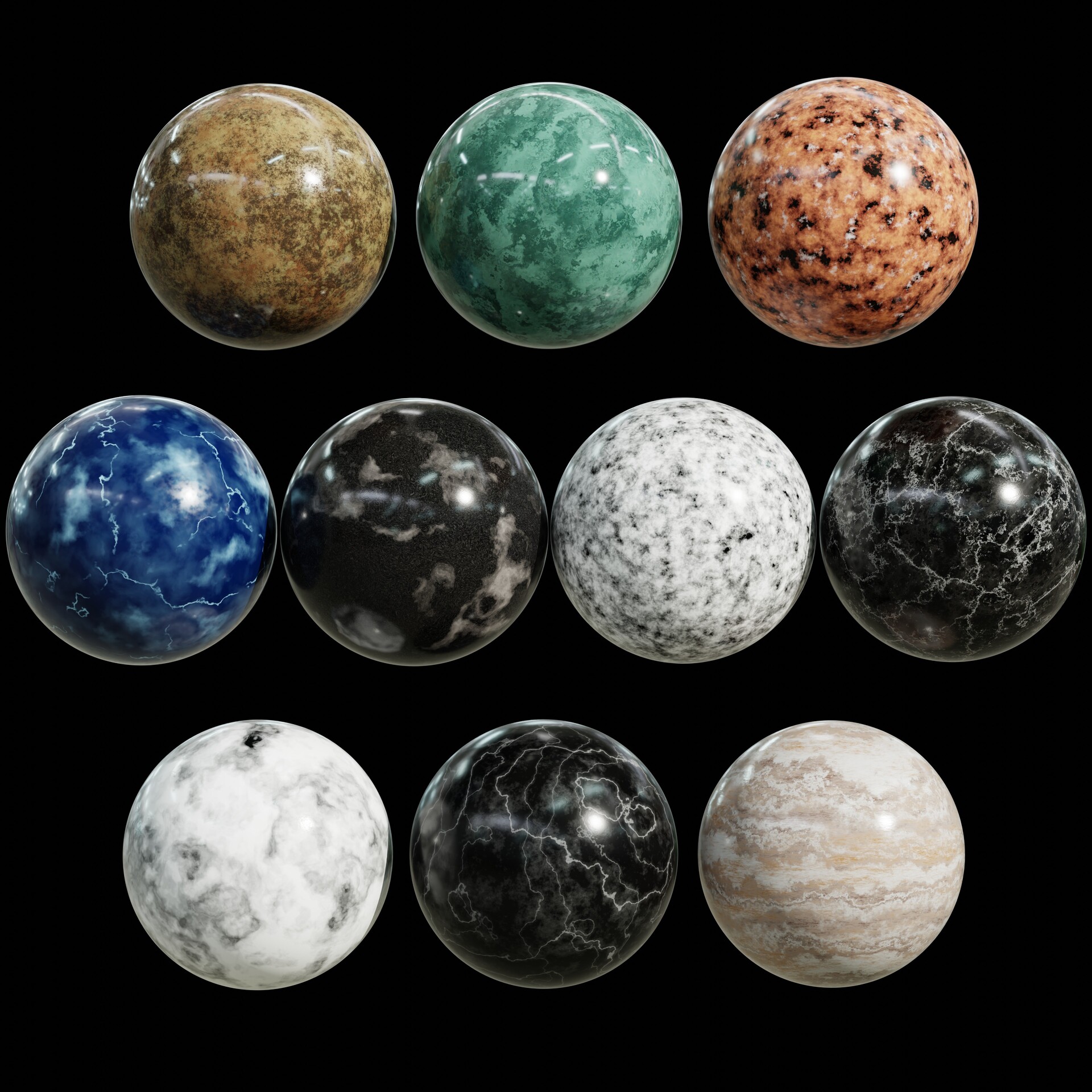 ArtStation - Procedural Marble & Granite Material Pack #1