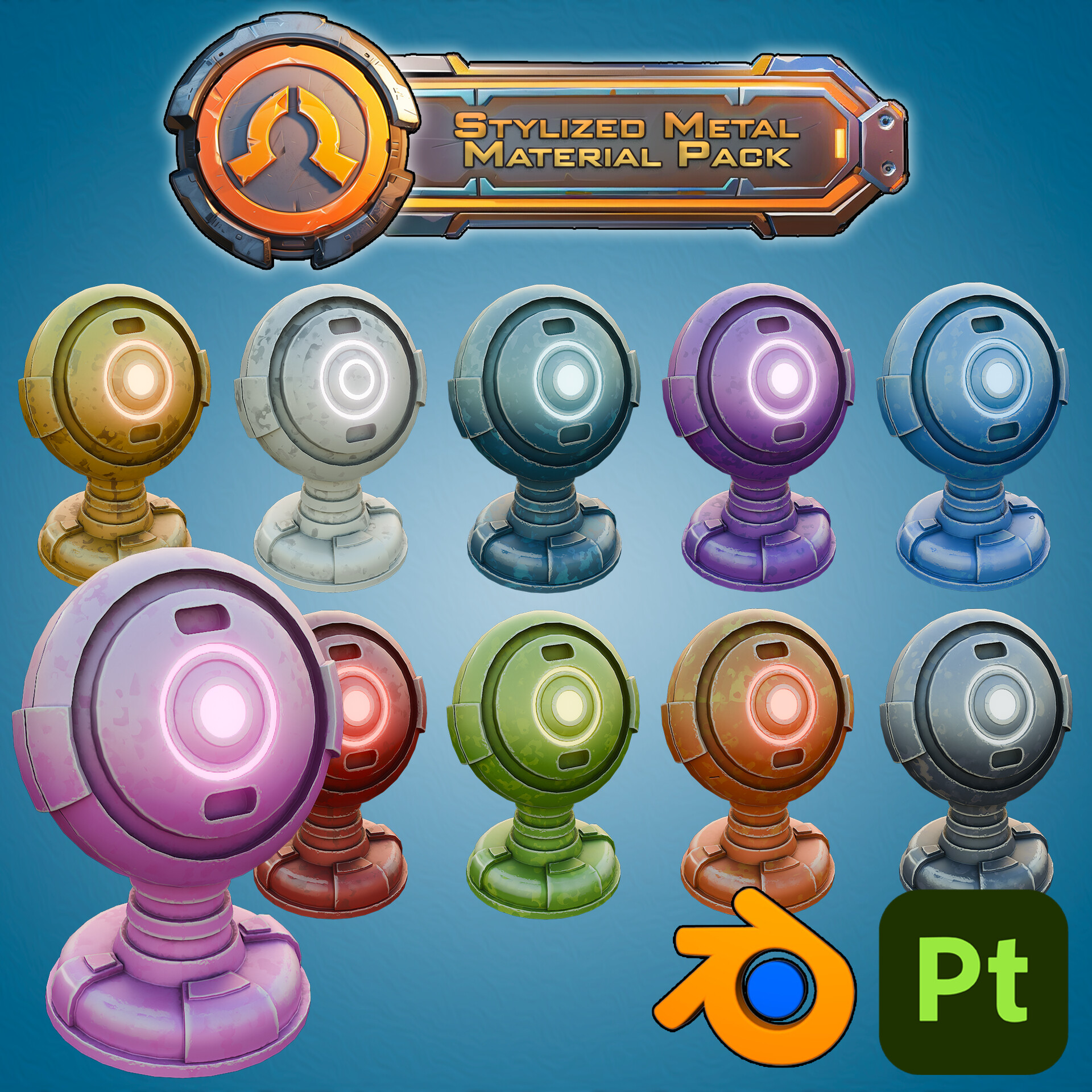 ArtStation - Overwatch Style Shader and Material Pack for Substance Painter and Blender