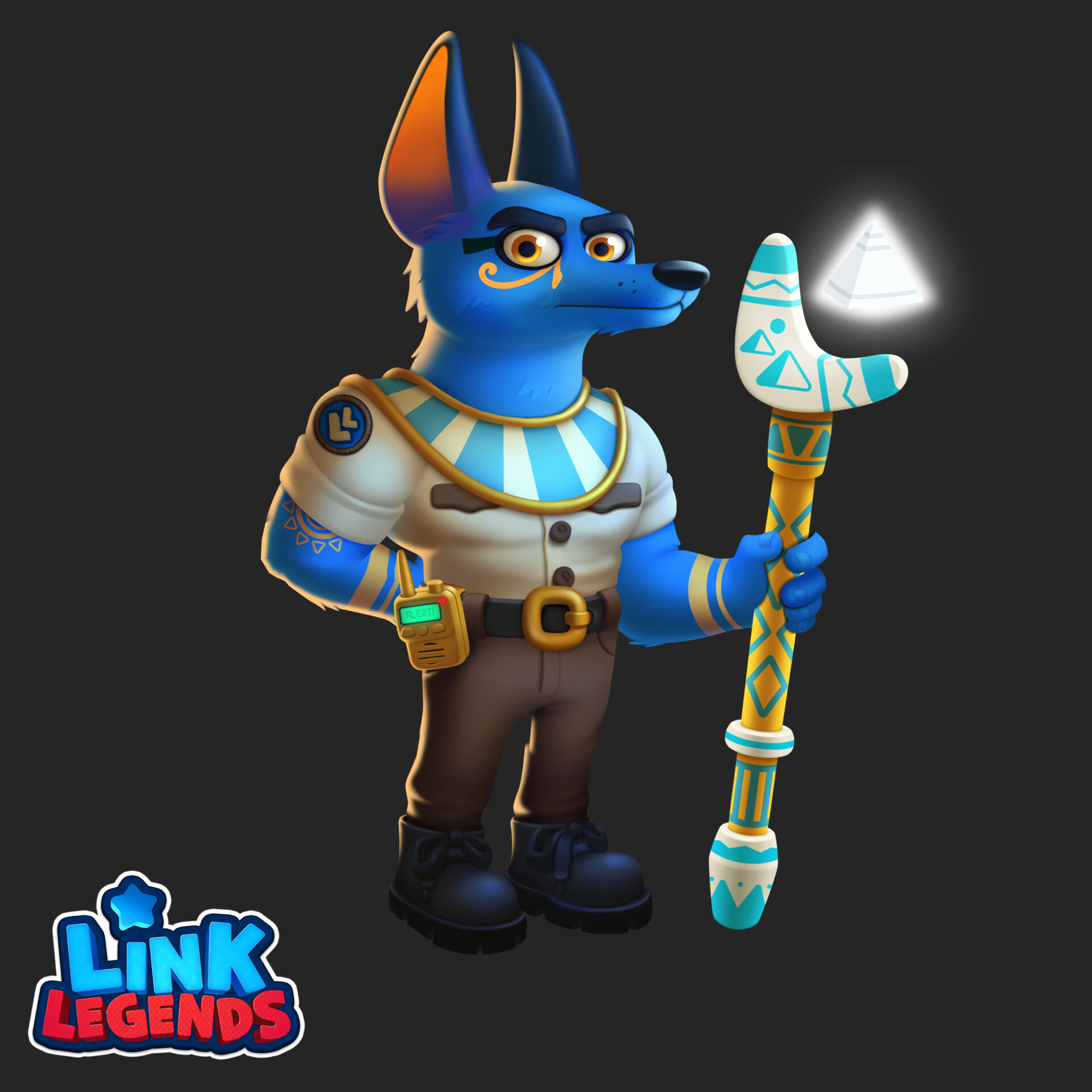 ArtStation - Anubis Booster. Spine Animation. Link Legends