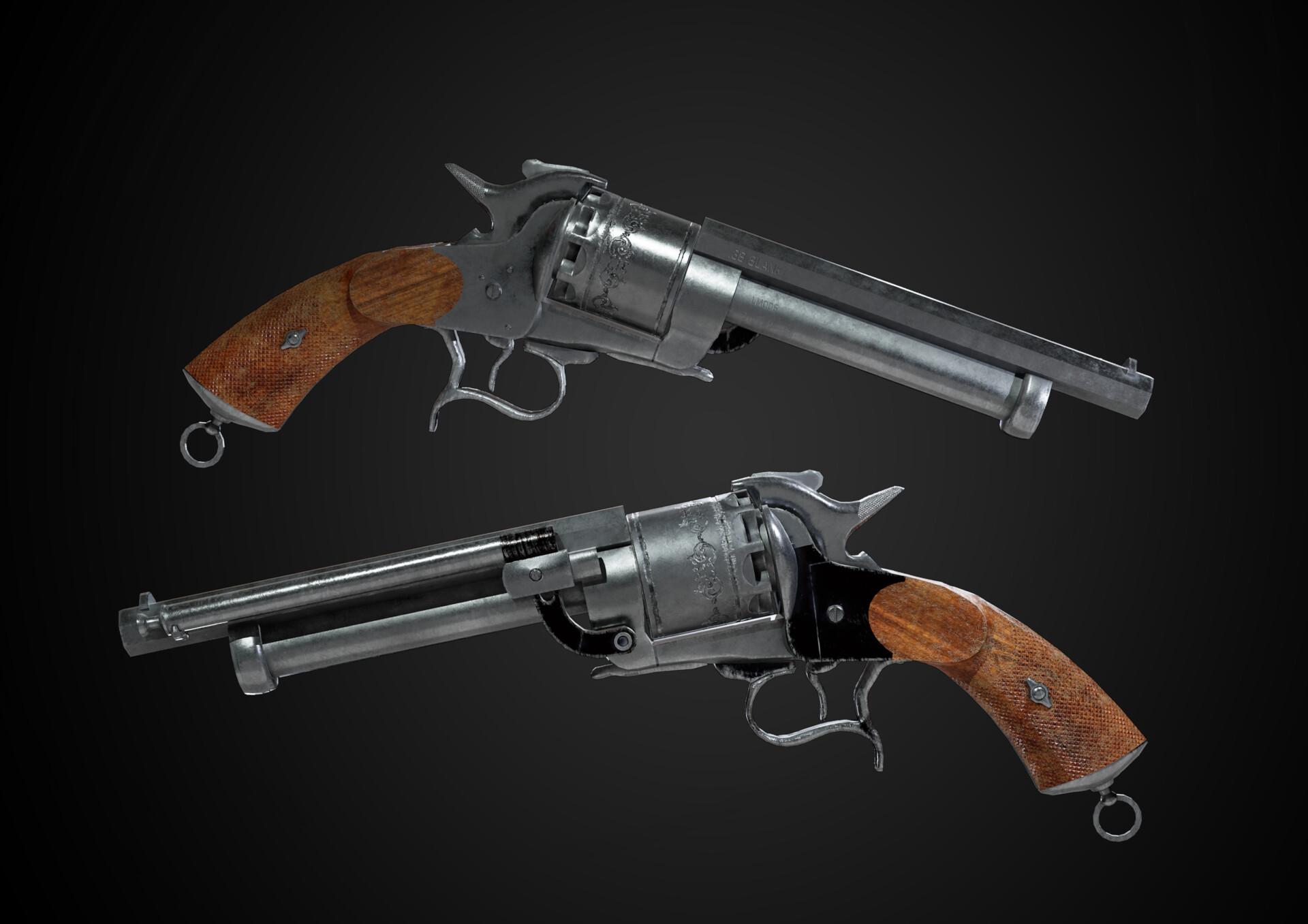 ArtStation - LeMat Revolver - Westworld style 3d asset study