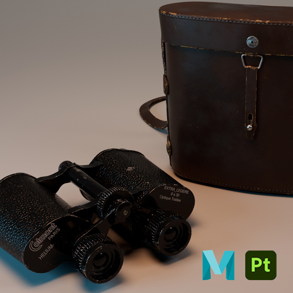 ArtStation - Binoculars with Case