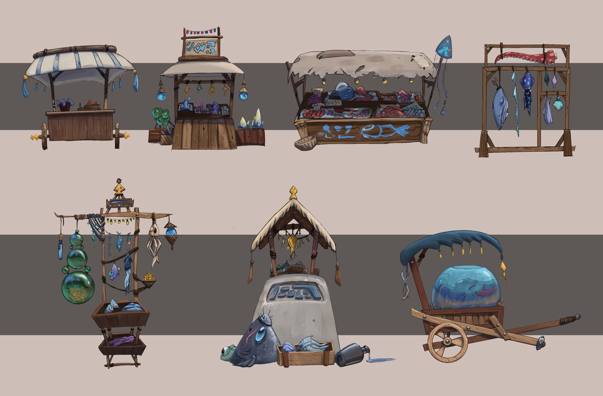 ArtStation - Fishplanet Market Props