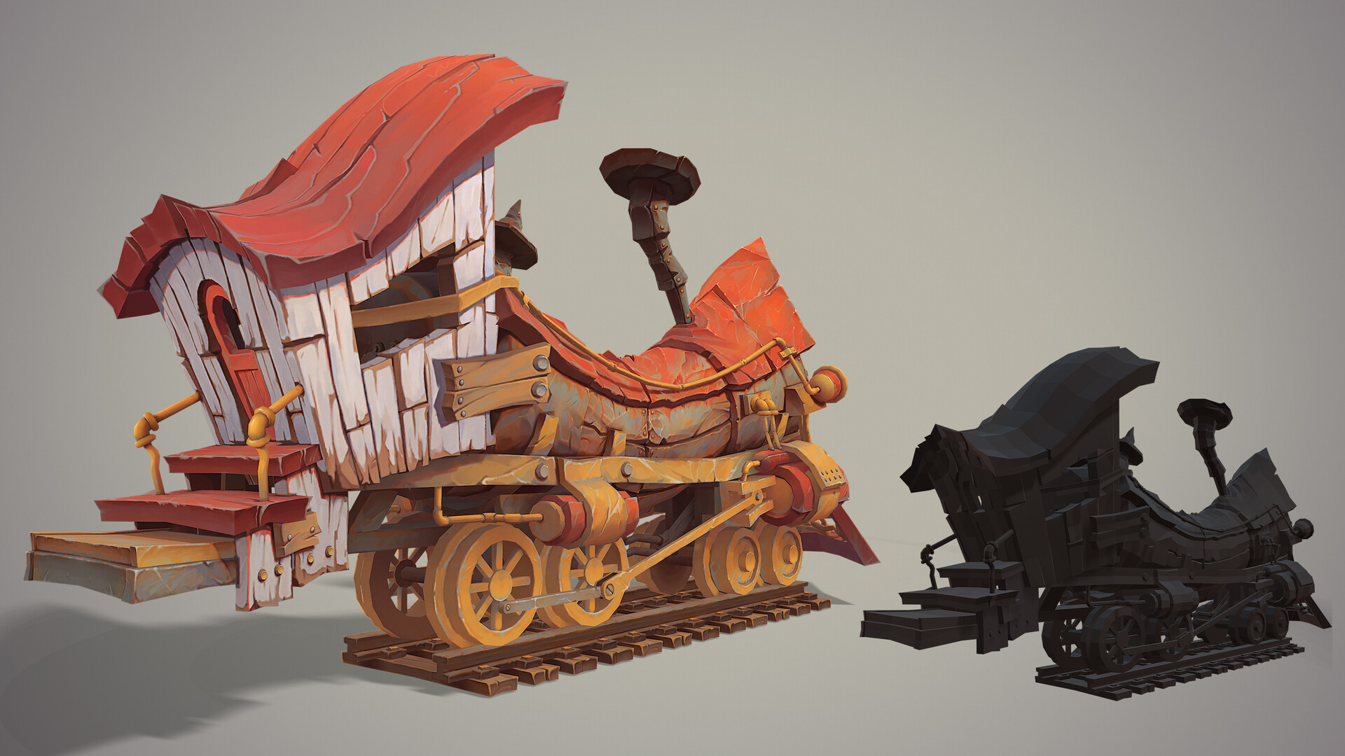 ArtStation - Handpainted Train