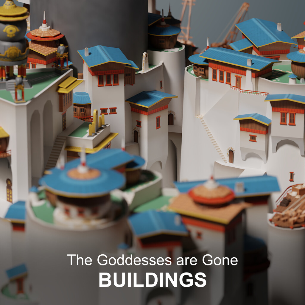 ArtStation - The Goddesses are Gone - Buildings